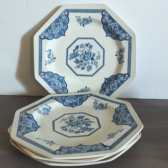 Vintage | Dining | Old Pekin Octagon Blue Jg Meakin Royal Staffordshire ...